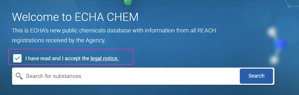 유럽 ECHA CHEM 화학물질 데이터베이스 업그레이드: 분류 및 표시 모듈 추가